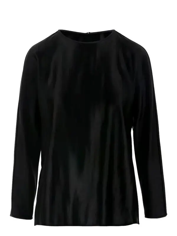 Giorgio Armani Silk Long-sleeve Blouse - Black