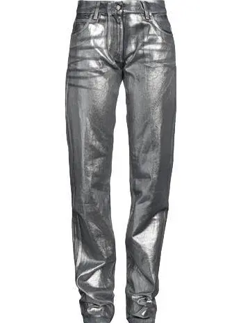 MSGM Cotton Straight-leg Jeans - Silver