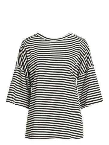 SHIRTAPORTER Striped Jersey T-shirt - Black