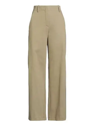ALYSI Wide-leg Gabardine Pants - Beige
