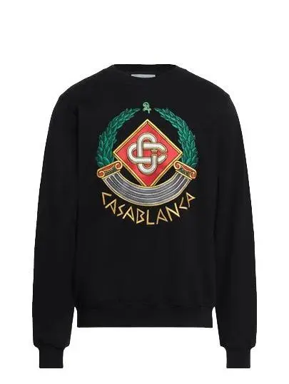 Casablanca Crewneck Sweatshirt With Appliqués - Black