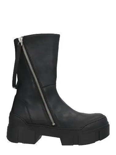 VIC MATIE Military Leather Ankle Boots - Black
