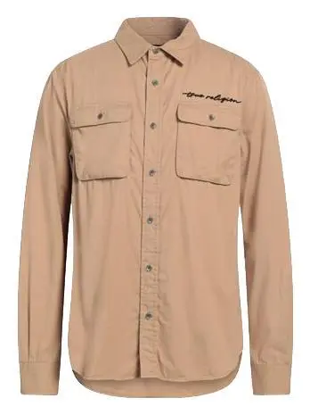 True Religion Shirt Camel Size Cotton - Beige