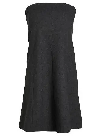ALYSI Mini Dress In Viscose, Polyester, Wool, And Elastane - Charcoal