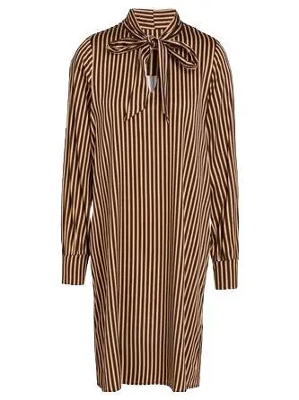 SHIRTAPORTER Striped Mini Dress - Beige