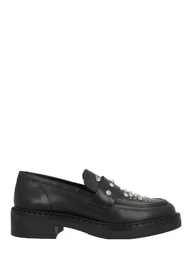 OVYE Leather Loafers With Appliqués - Black