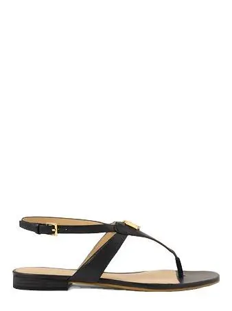Ralph Lauren Everley Calfskin Sandal - Black