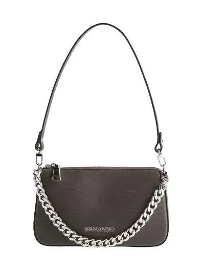 Ermanno Scervino Cow Leather Baguette Bag - Grey