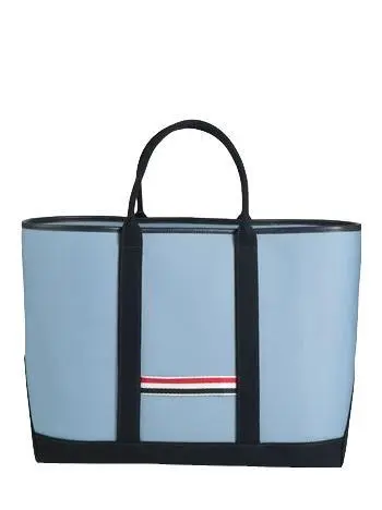 Thom Browne Handbag Light Textile Fibers And Leather - Blue