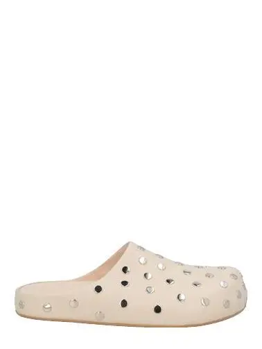 ALYSI Leather Mules - White
