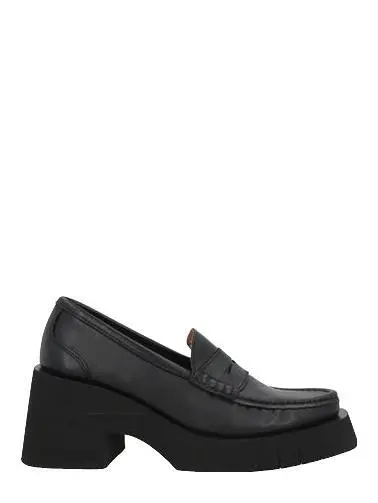 PALOMA BARCELO Leather Penny Loafers - Black