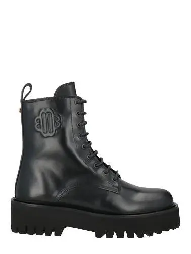 Maje Leather Ankle Boots - Black