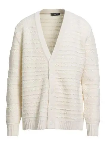 DANIELE FIESOLI Merino Wool, Polyamide, And Cashmere Cardigan - Ivory