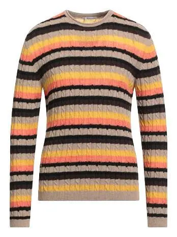 DANIELE ALESSANDRINI Striped Knitted Sweater - Beige