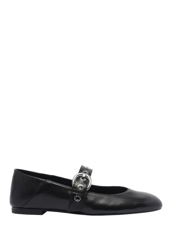 STUART WEITZMAN Supermoto Mary Jane Ballerinas - Black