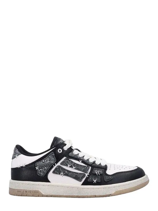 Amiri Bandana Skel Top Low Sneakers - Black