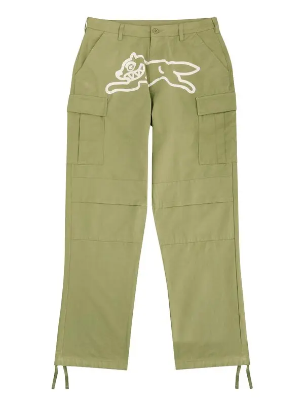 HARVEY NICHOLS Logo Twill Cargo Trousers - Green