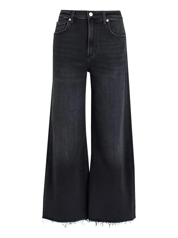 Citizens Of Humanity Lyra Cropped Wide-leg Jeans - Black