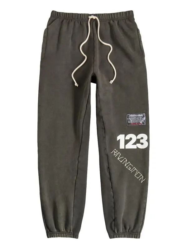 RIVINGTON ROI REBIS Cva Uso-123 Logo-appliquéd Cotton Sweatpants - Black