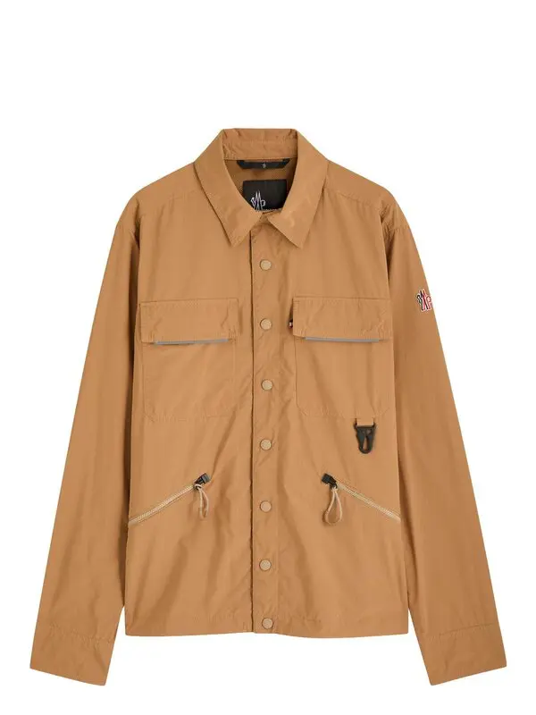 Moncler Zennor Day-namic Shell Overshirt Jacket - Orange