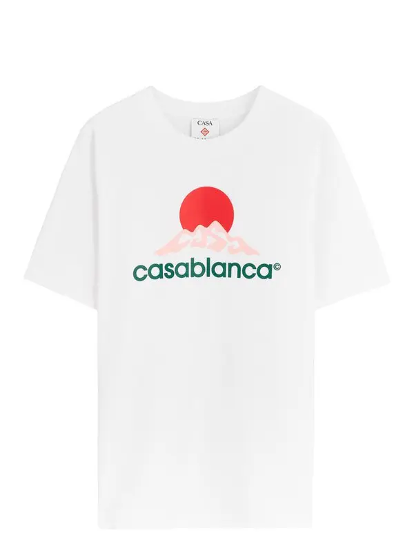 Casablanca Montagne Logo-print Cotton T-shirt - White