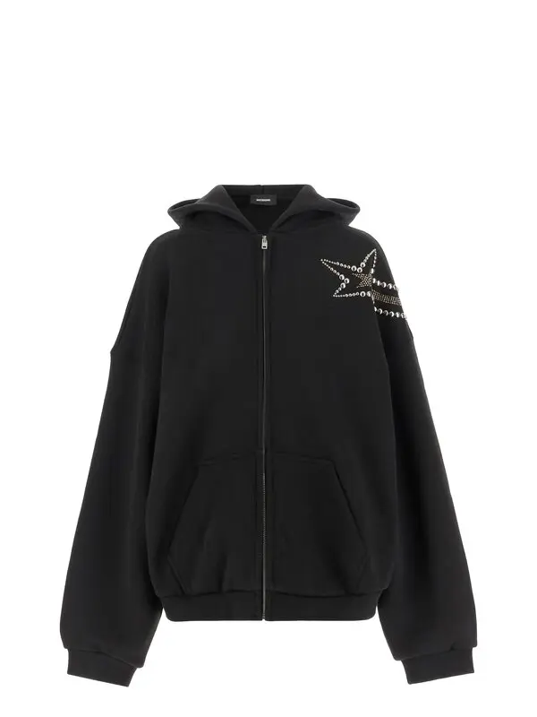 We11Done Cotton Zip Up Hoodie - Nero