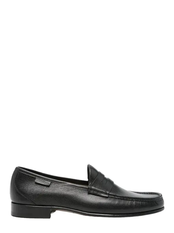 TOM FORD Leather Loafers - Black