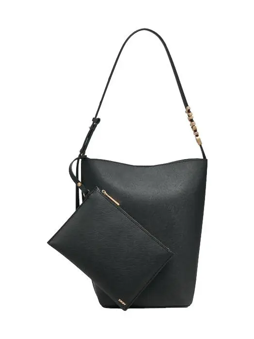 Dkny Avril Bucket Bag - Black/gold