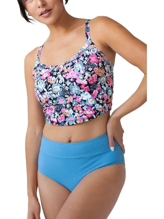NANI Scoop Neck Striped Swim Top - Odyssey