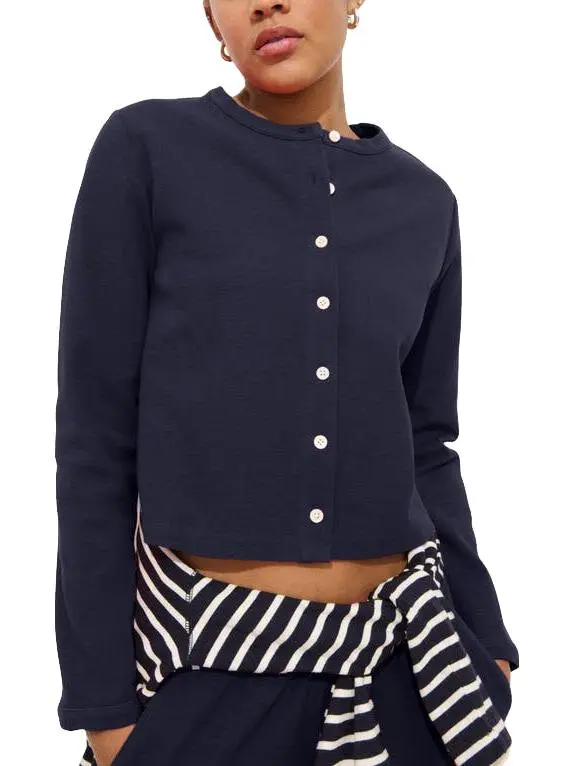 ALEX MILL Coco Sport Stretch Cotton Cardigan - Navy Night