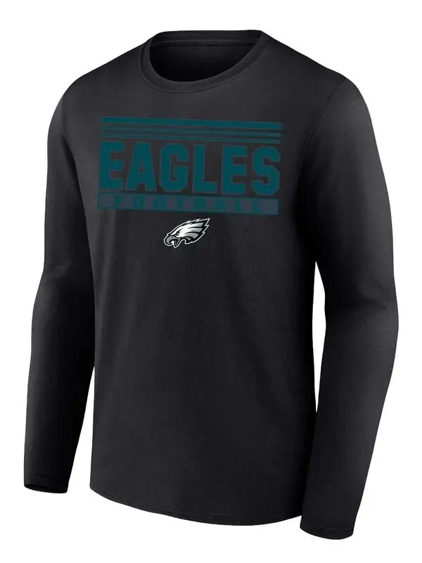 Profile Philadelphia Eagles Big & Tall Pop Long Sleeve T-shirt - Black