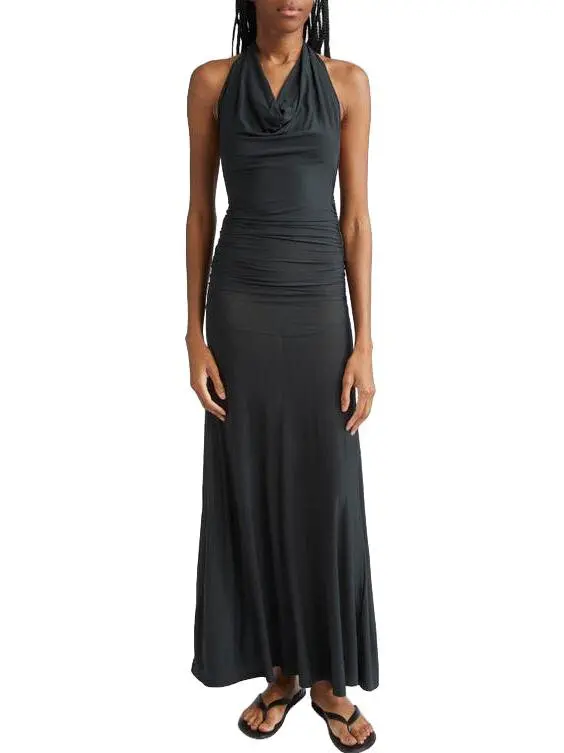 Paloma Wool Jay Convertible Halter Maxi Dress - Dark Green
