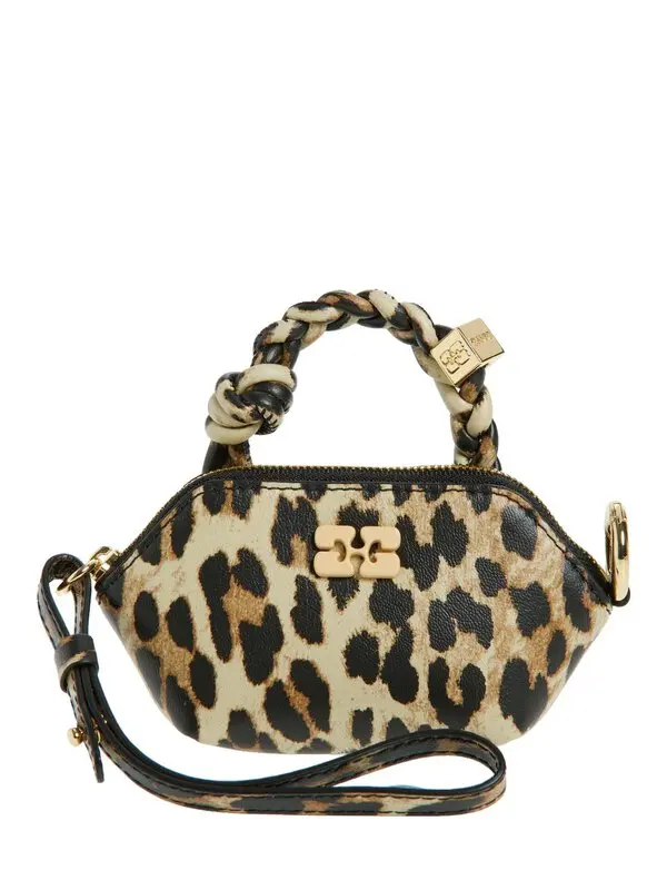 GANNI Nano Bou Print Handbag - Leopard