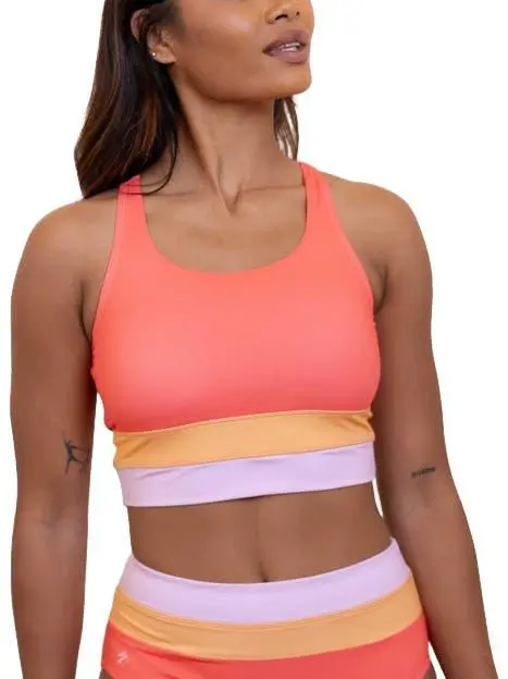 NANI Cut Back Crop Swim Top - Sherbet
