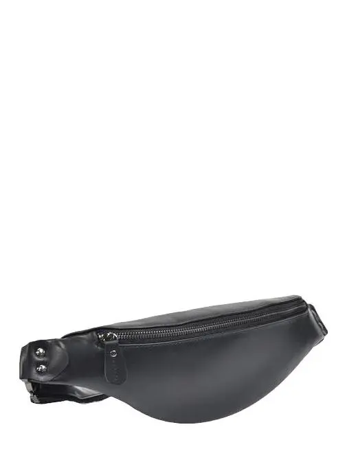 STEEL HORSE LEATHER Sigrid Smooth Leather Fanny Pack - Black