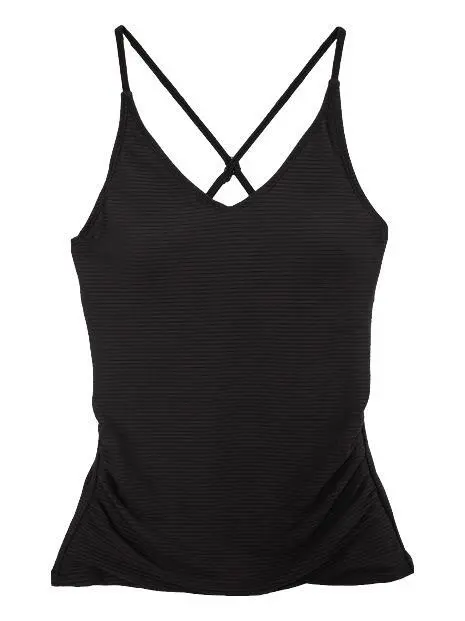 NANI Flat Rib V-neck Tankini - Black