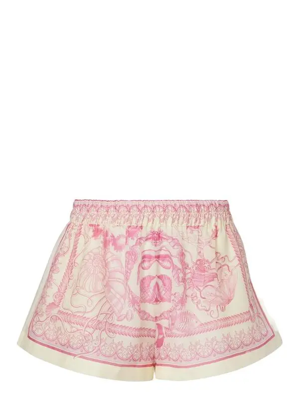 Versace Underwater Barocco Voile Shorts - Pink