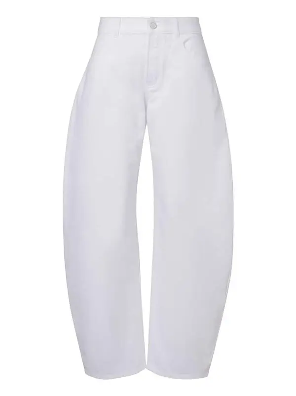 Alaïa Mid-rise Barrel-leg Jeans - White