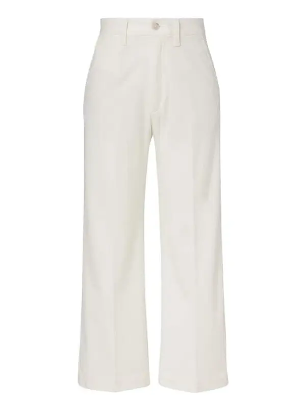 Polo Ralph Lauren Cropped Cotton-blend Chinos - White