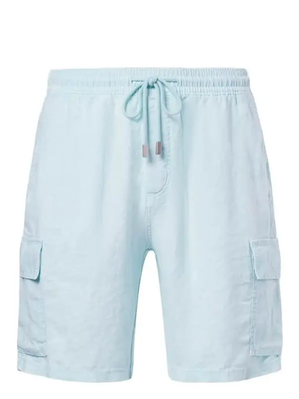 Vilebrequin Linen Cargo Shorts - Blue