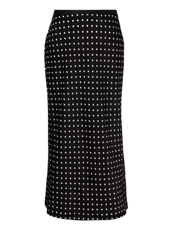 Polo Ralph Lauren Polka-dot Slip Skirt - Black