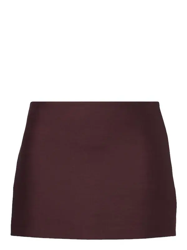 Khaite Jett Wool And Silk Miniskirt - Burgundy