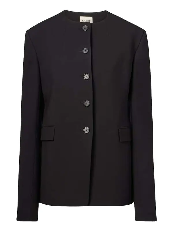 Khaite Jameson Wool-blend Jacket - Black
