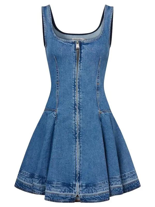 Simkhai Eleodra Denim Mini Dress - Blue