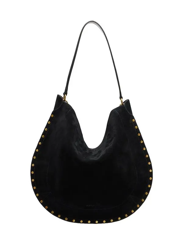 Isabel Marant Étoile Oskan Soft Medium Suede Shoulder Bag - Black