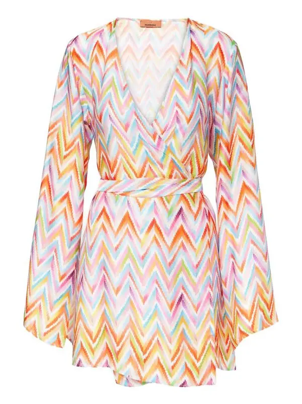 Missoni Zigzag Belted Minidress - Orange