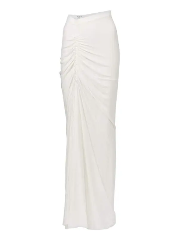 Alaïa Draped Maxi Skirt - White