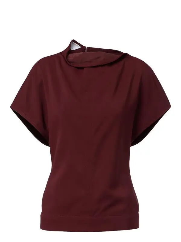 Bottega Veneta Draped Top - Burgundy