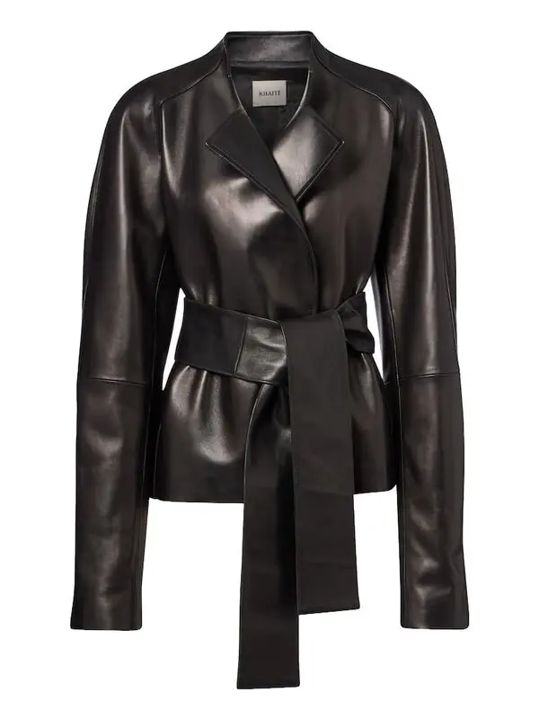 Khaite Edith Leather Jacket - Black