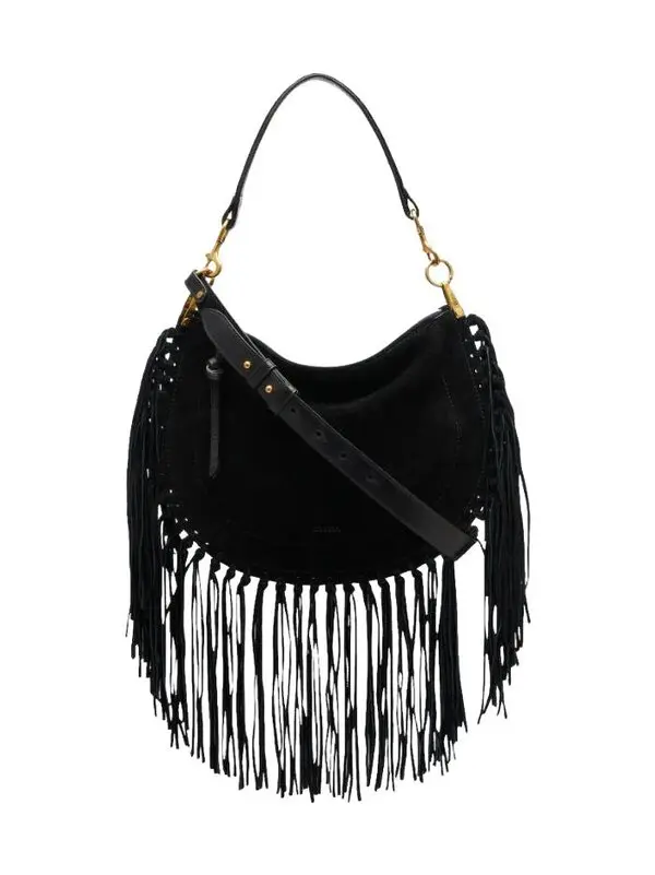 Isabel Marant Oskan Soft Small Suede Shoulder Bag - Black